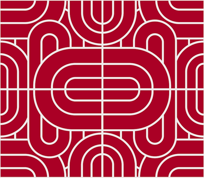 Chic Retro Red Motif Wallpaper - happywall.com