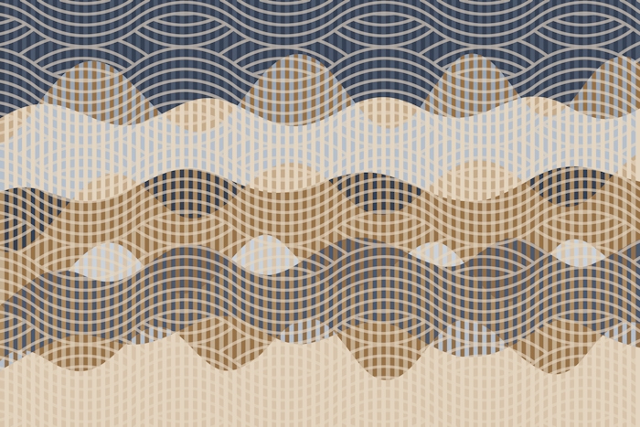 Ocean Wave Geometry Wallpaper - Happywall.com