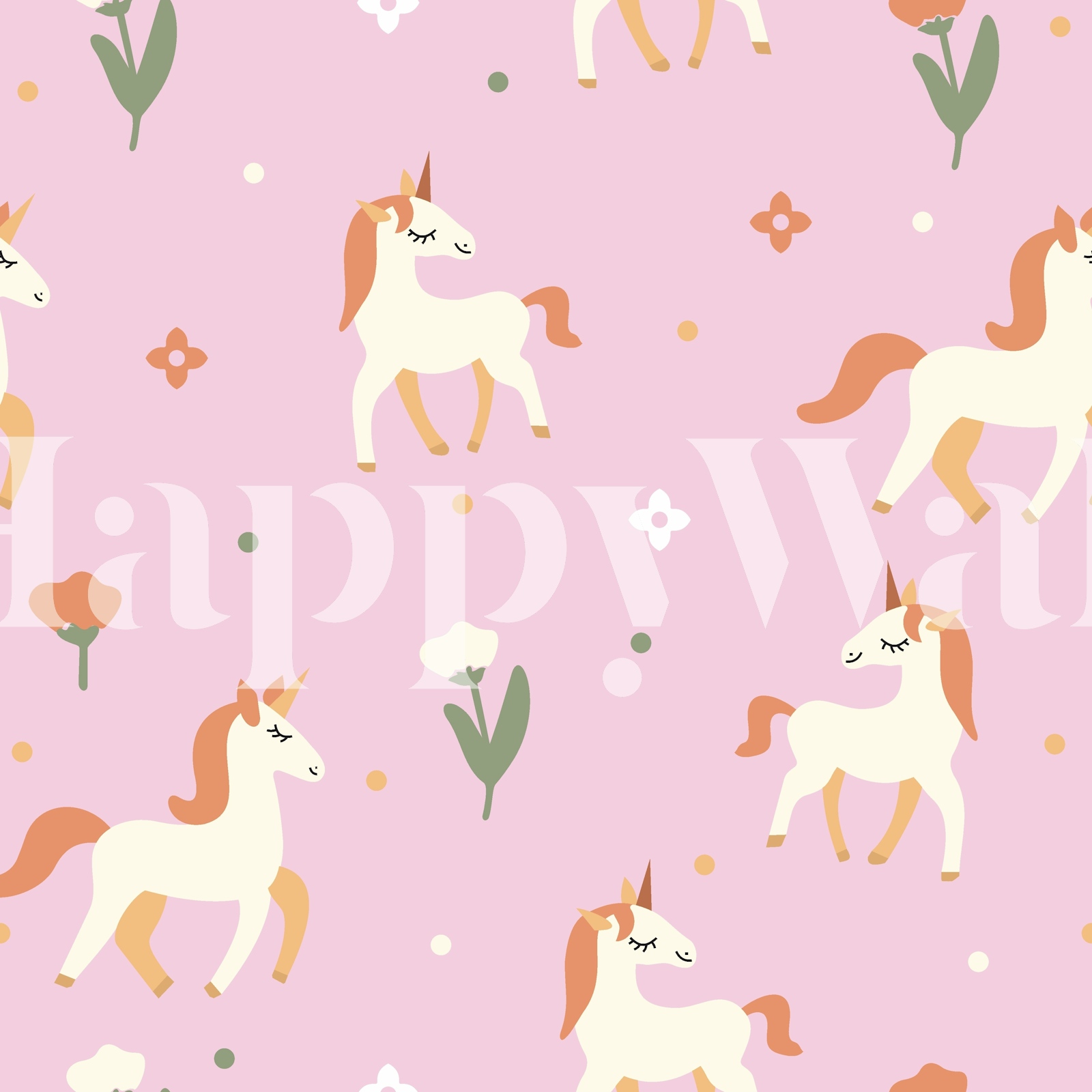 Enchanting Unicorn Parade Wallpaper | happywall.com