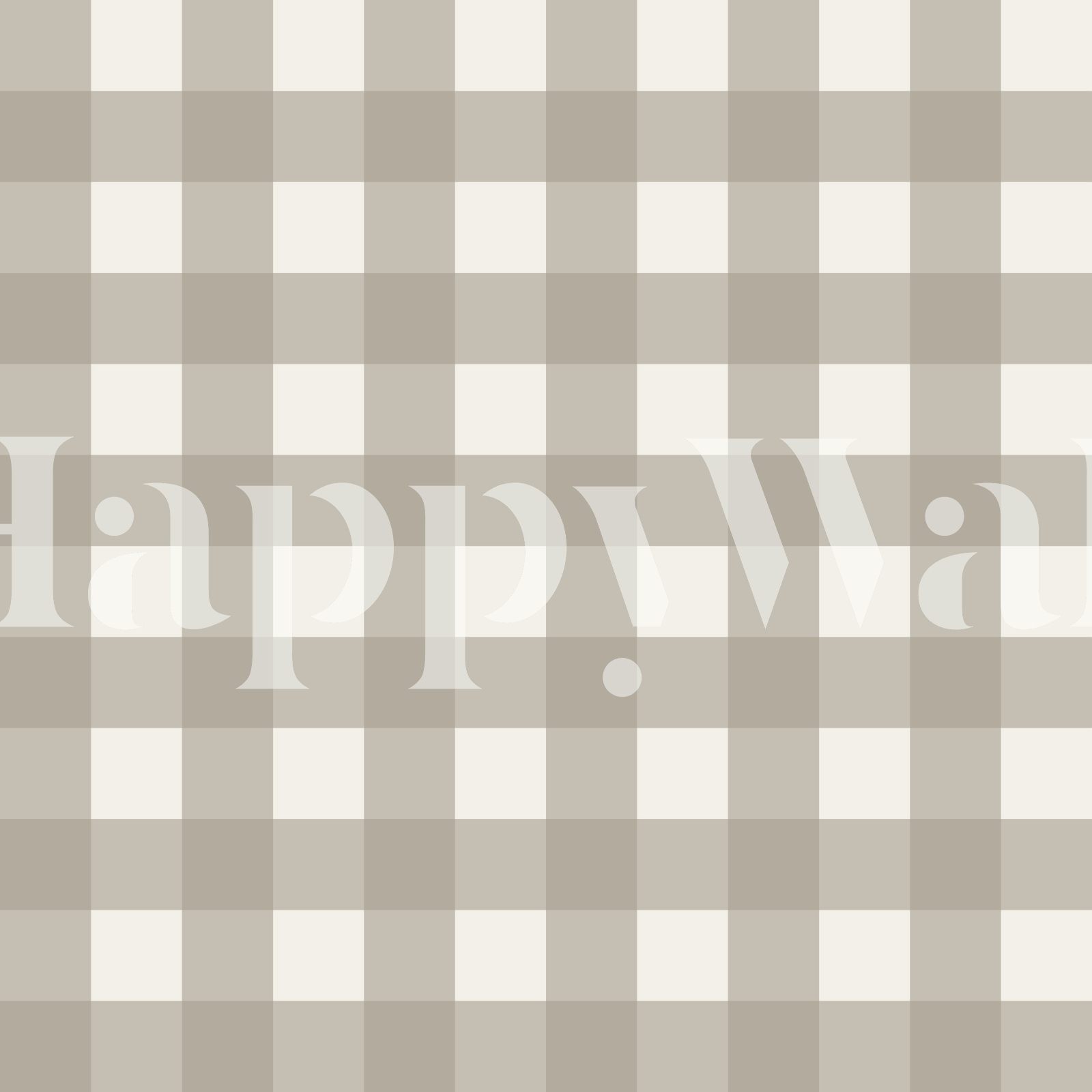 Mini Soft Beige Plaid Serenity - Happywall
