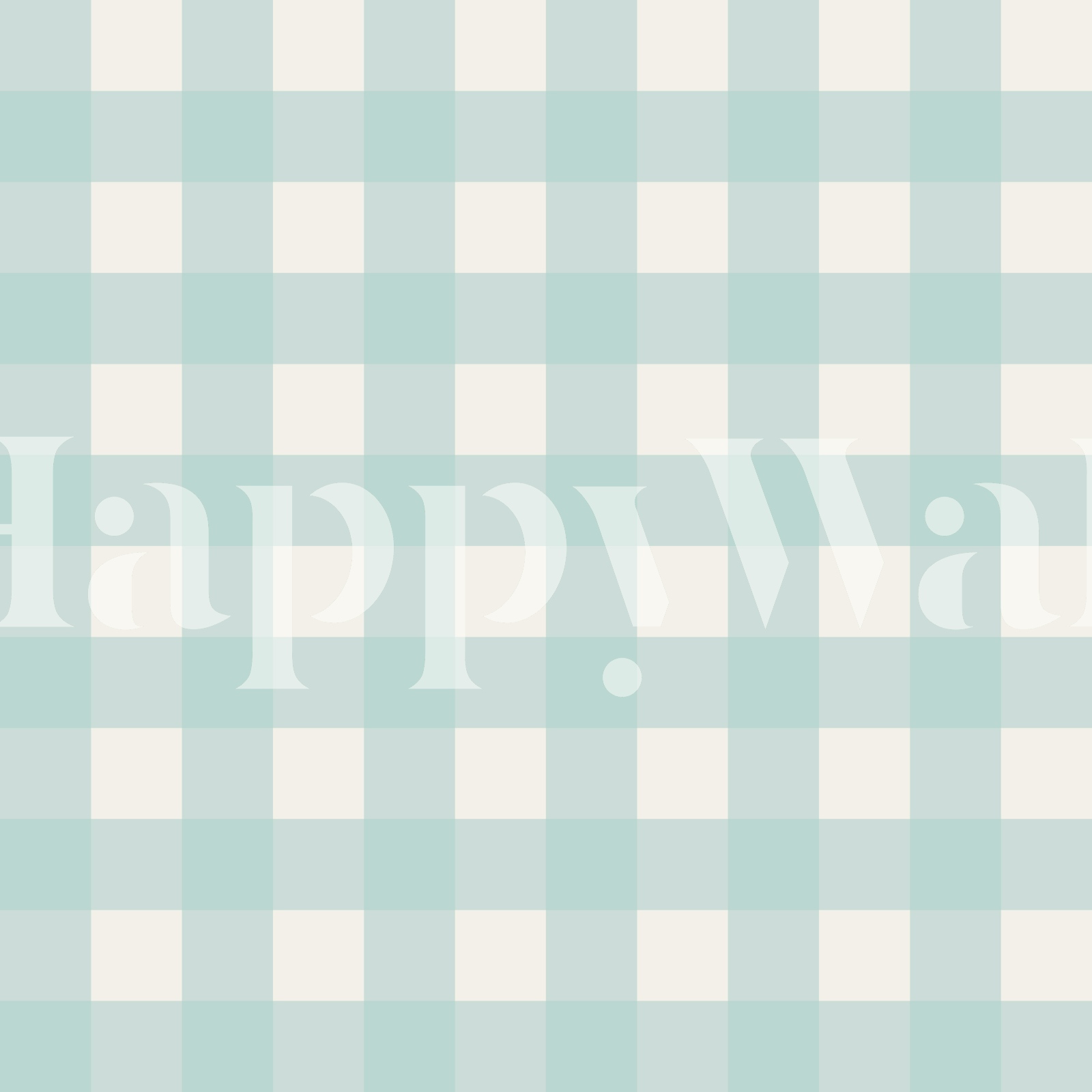 Soft Aqua Mint Checkered Wallpaper
