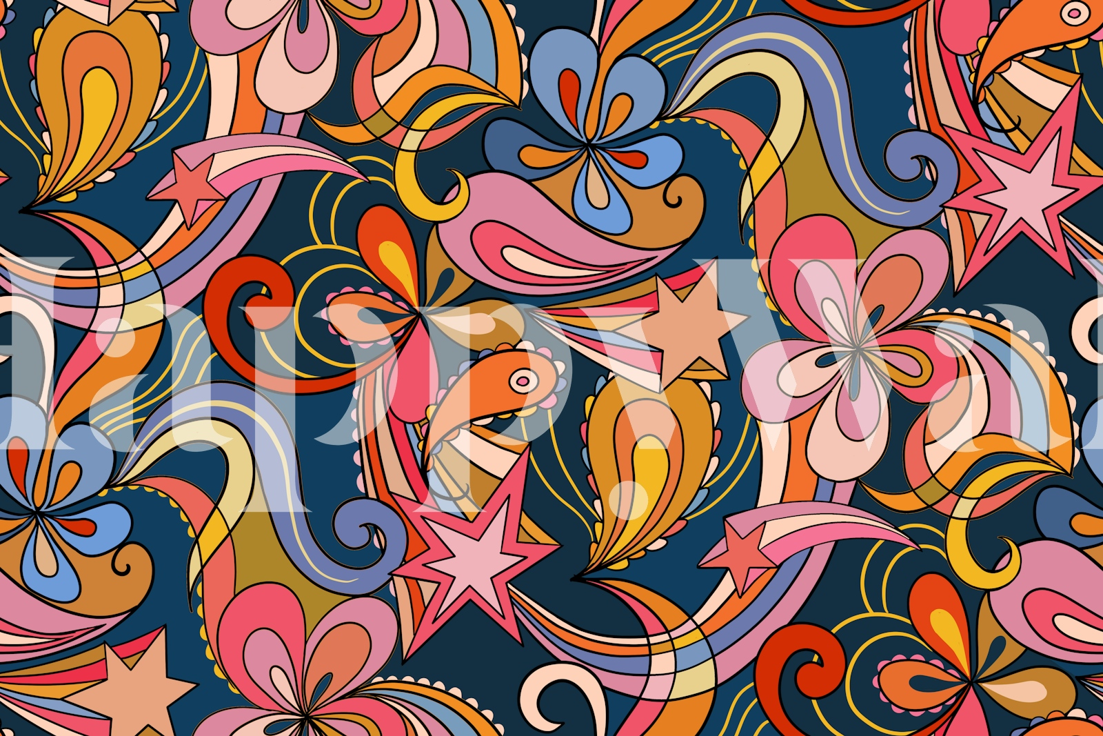 Boho Disco Glam Pop Wallpaper | happywall.com