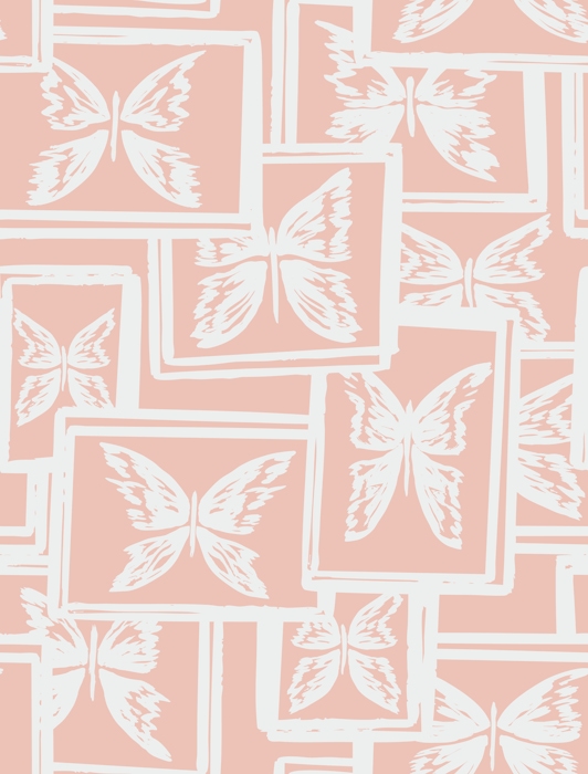 Bold Butterfly Collage Pink - Happywall