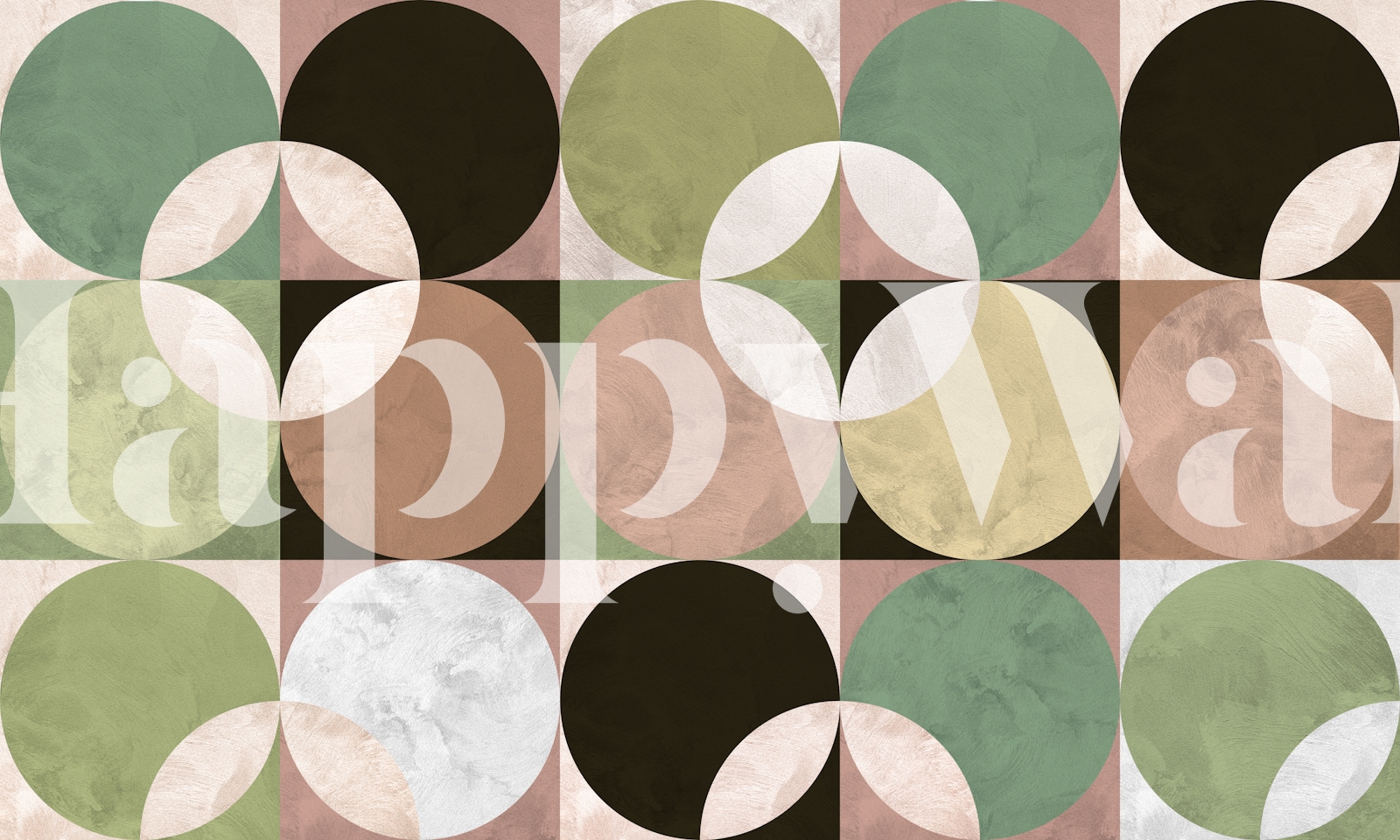 Retro Circle Harmony Wallpaper | Happywall.com