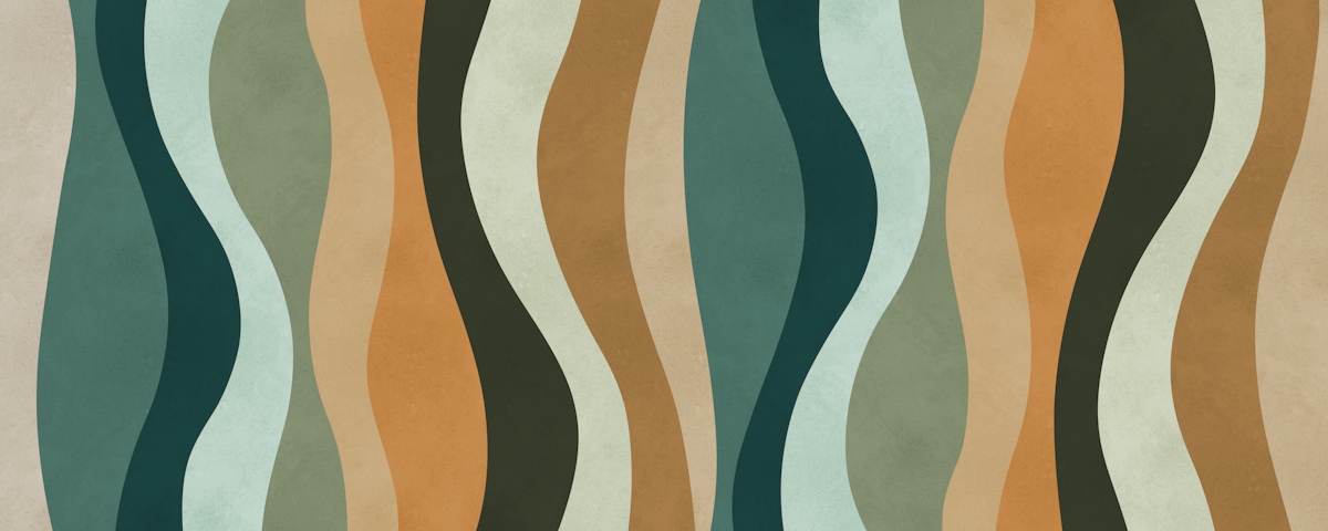 Wavy Earth Tones Wallpaper