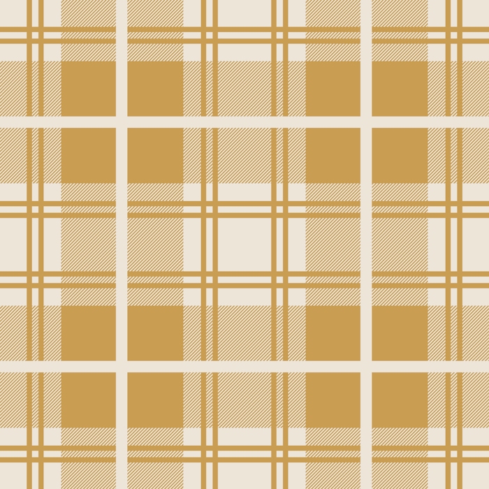 Golden Mustard Yellow Tartan Check Wallpaper