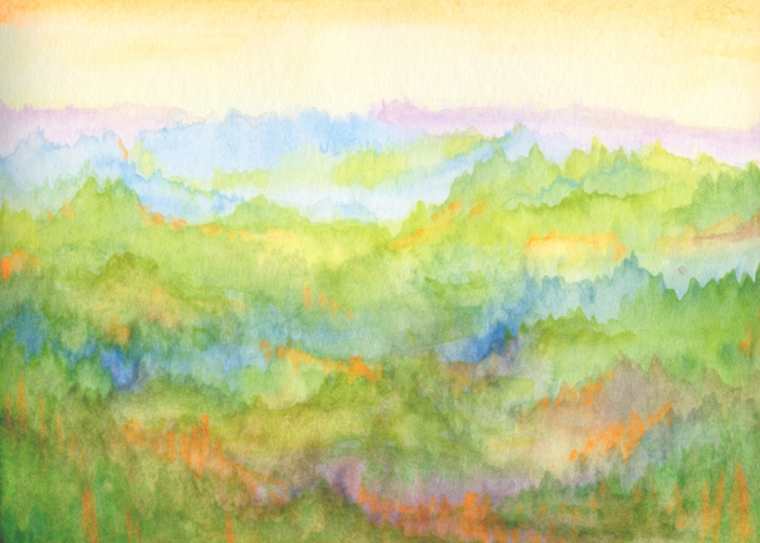 Sunlit Valley Landscape Wallpaper - Happywall