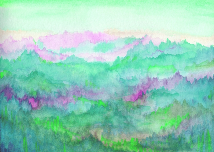 Vaporwave Green and Purple Abstract Wallpaper