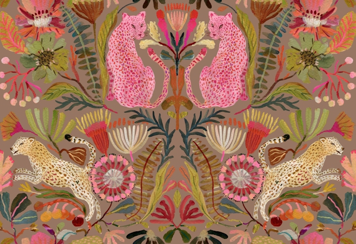 Vintage Cheetahs Wallpaper - happywall.com