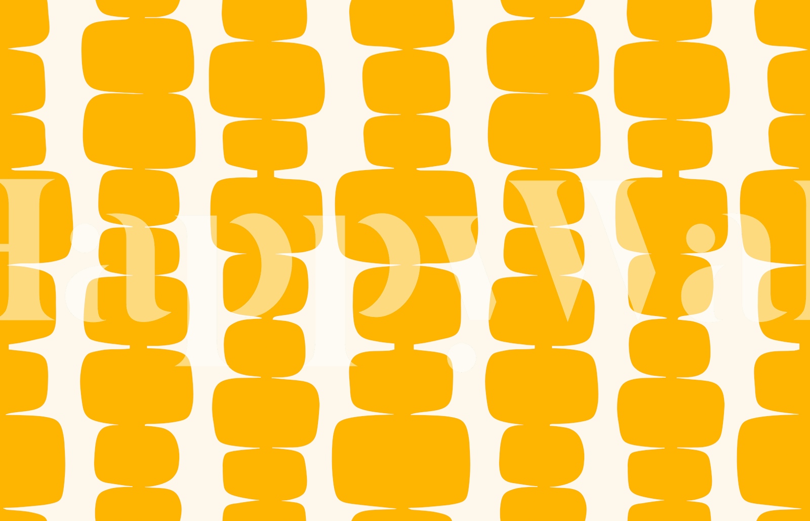 Midcentury Modern Yellow Pattern Wallpaper