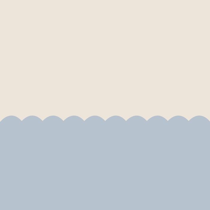 Kids Mural Wavy Edge Light Blue - Happywall