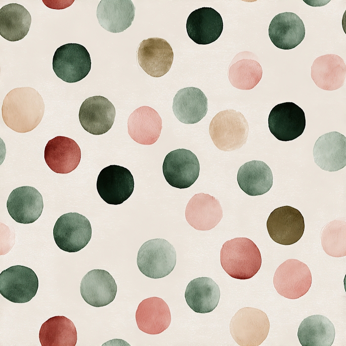 Blush & Forest Dots - happywall.com