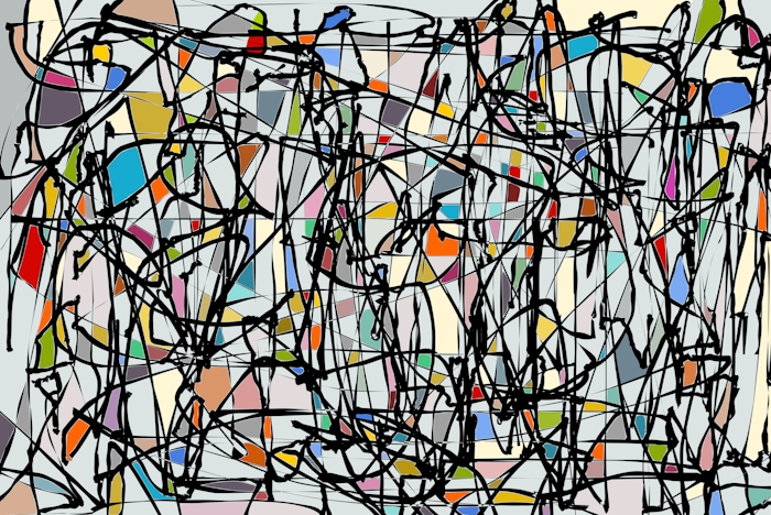 Colorful Abstract Line Art Wallpaper