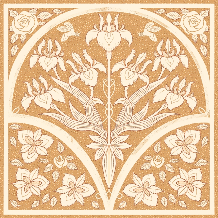 Lilly and Roses Wallpaper - happywall.com