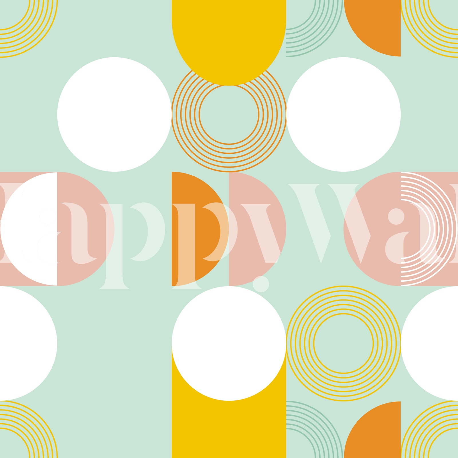 Modern Geometric Circle Wallpaper Design