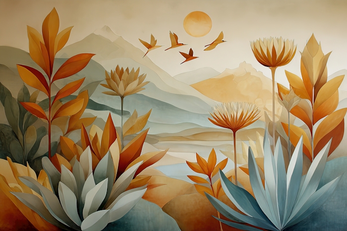 Earthy Serenity Wallpaper - happywall.com