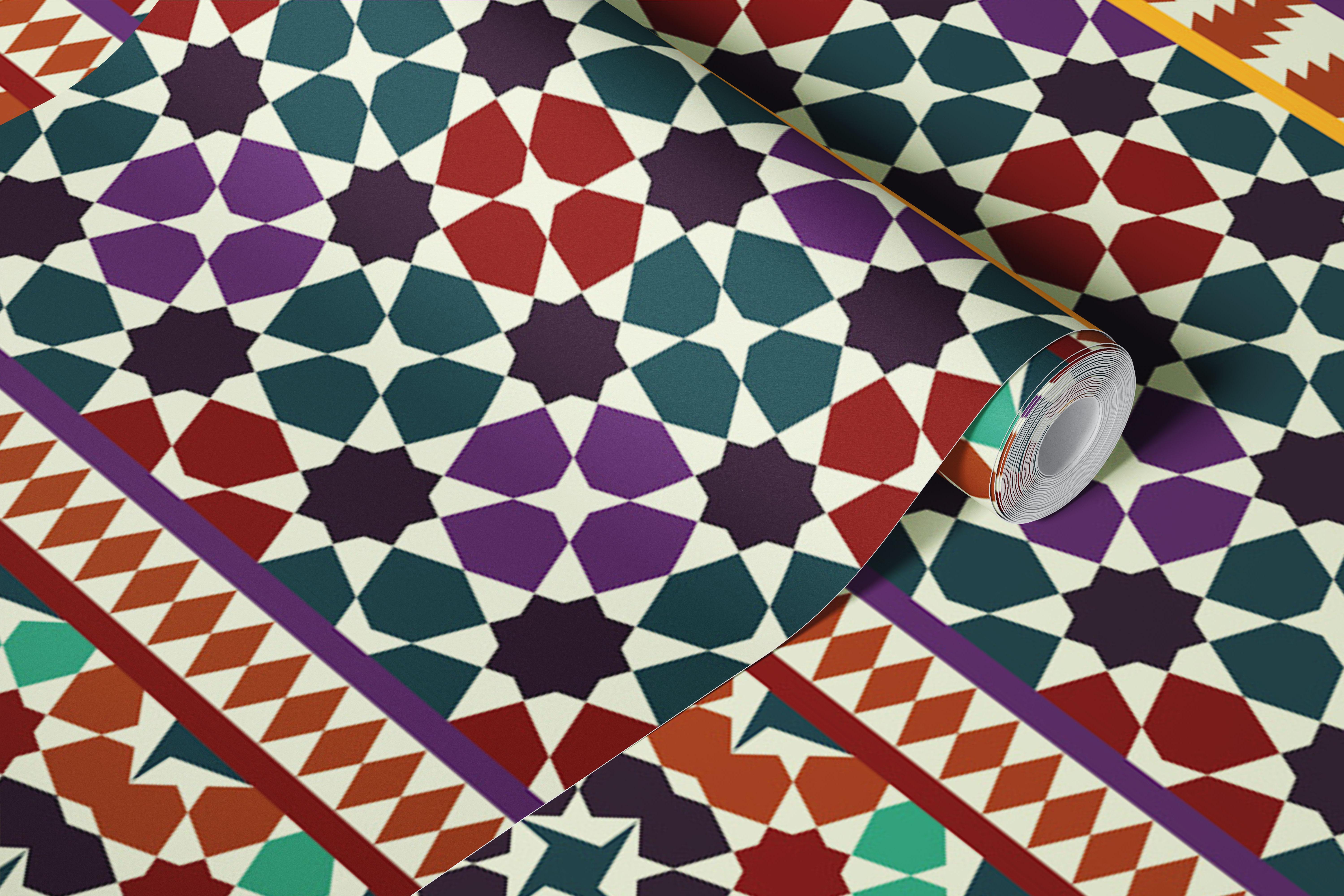 Colorful Geometric Pattern Wallpaper
