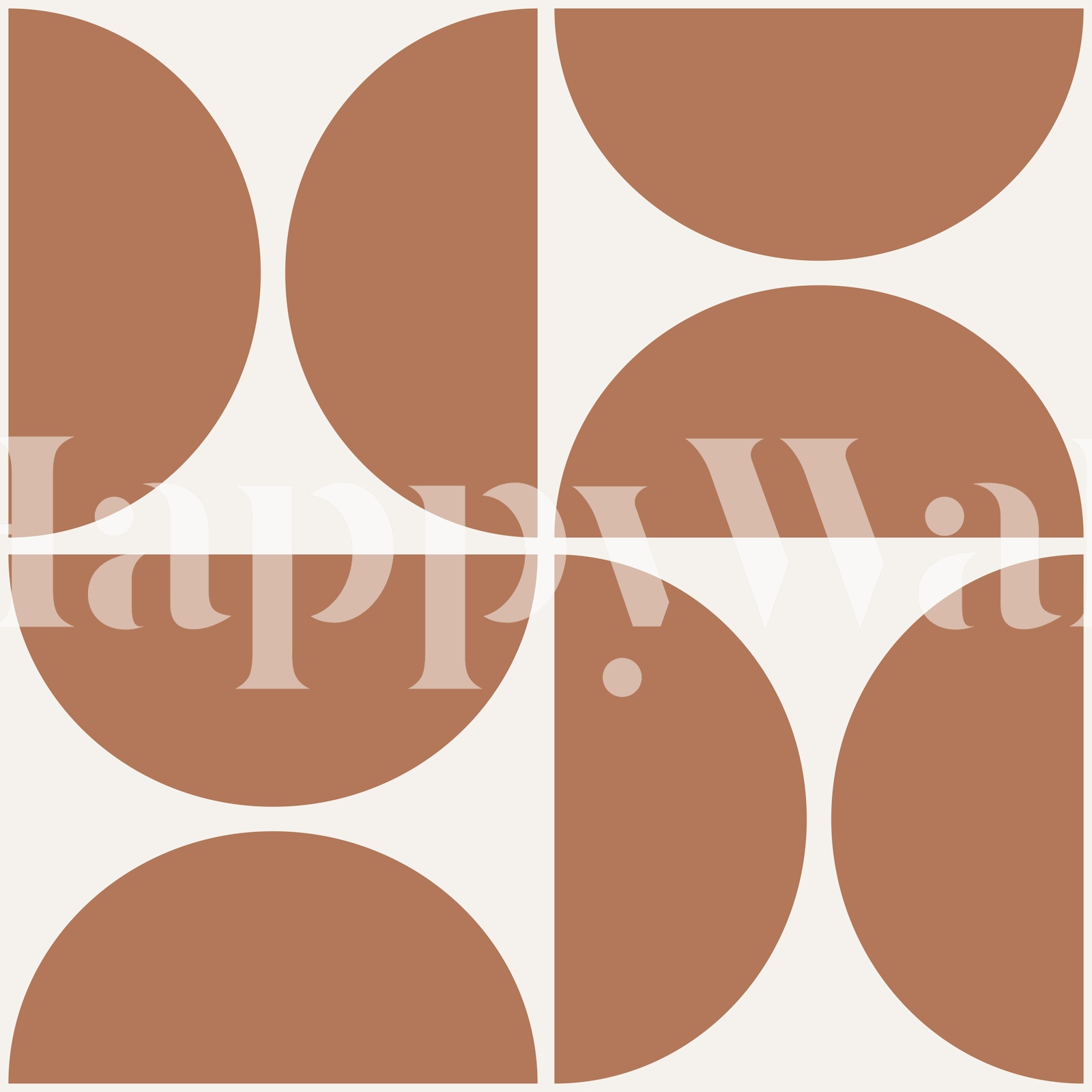 Terracotta Geometric Tiles - Happywall