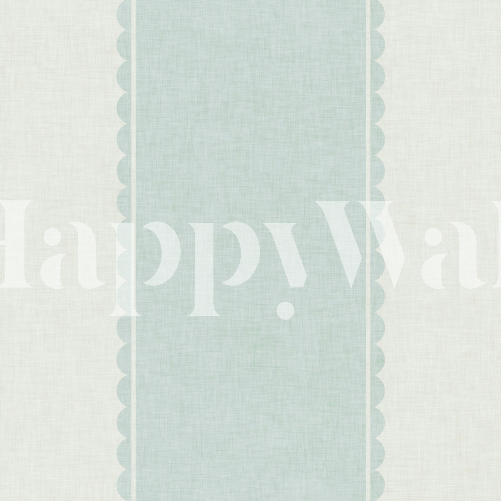Scalloped Edge Wide Stripe - Light Blue