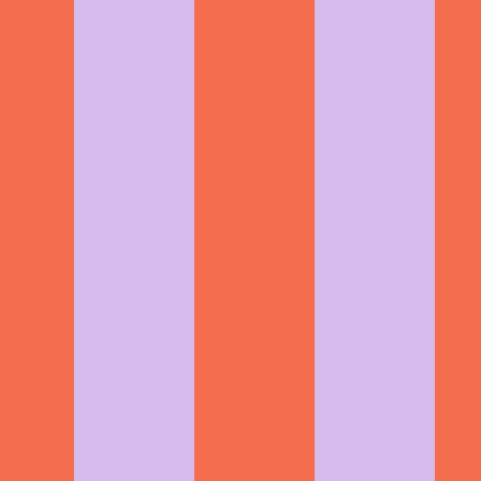 Lilac and Red Awning Stripe Wallpaper