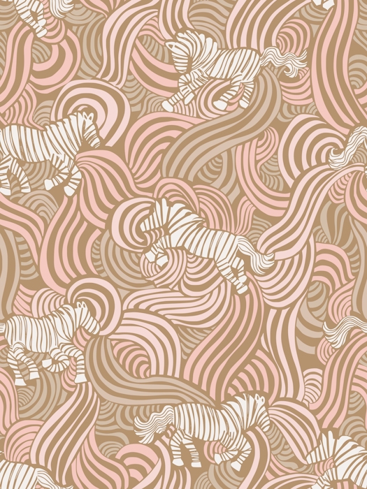 Kidult Zebra Animal Print Wallpaper | Happywall.com