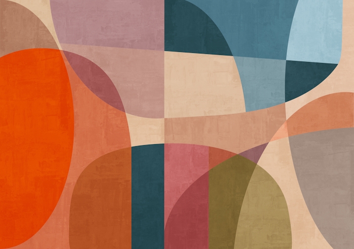 Contemporary Color Flow Abstract Wallpaper