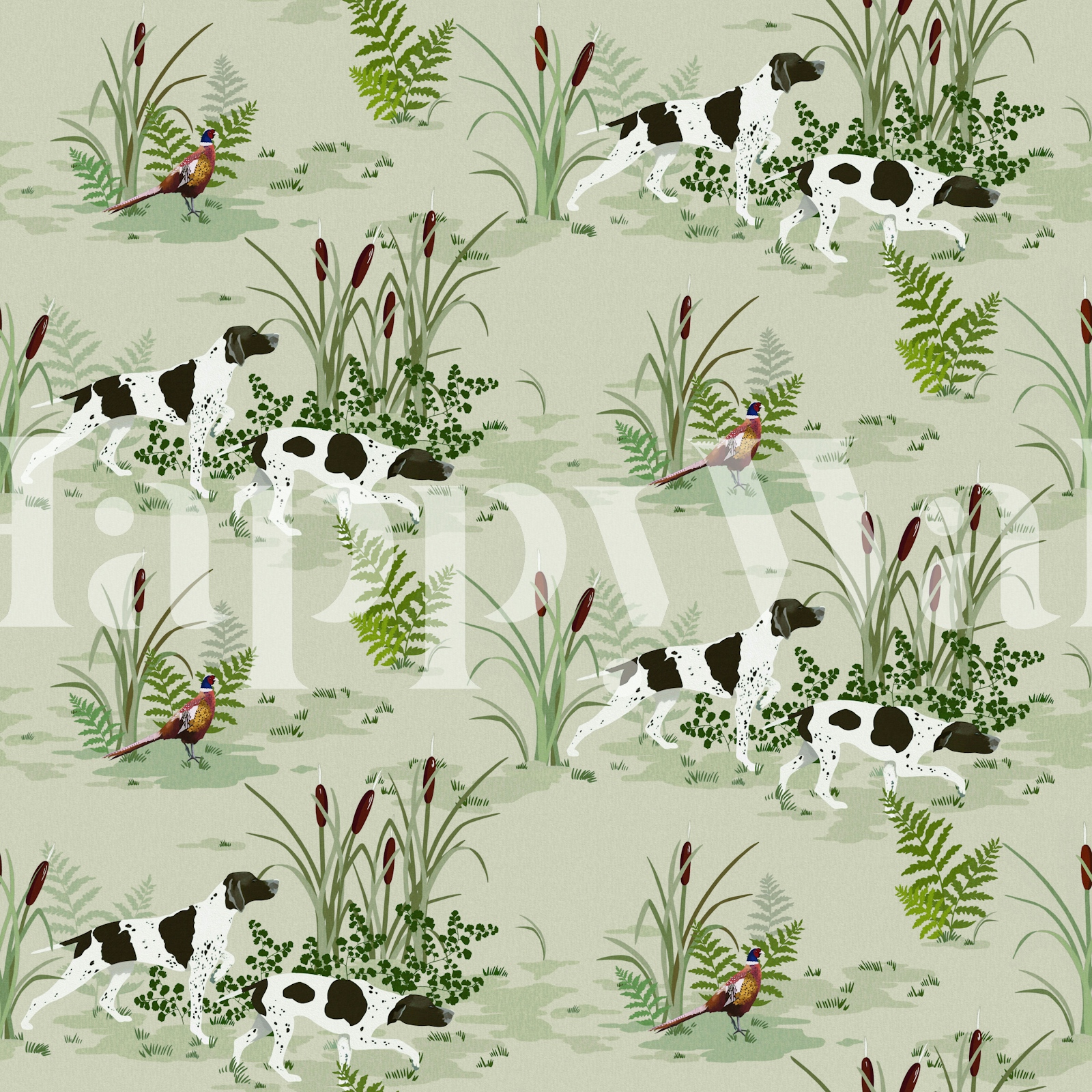 Vintage Hunting Dog Scene - Happywall.com