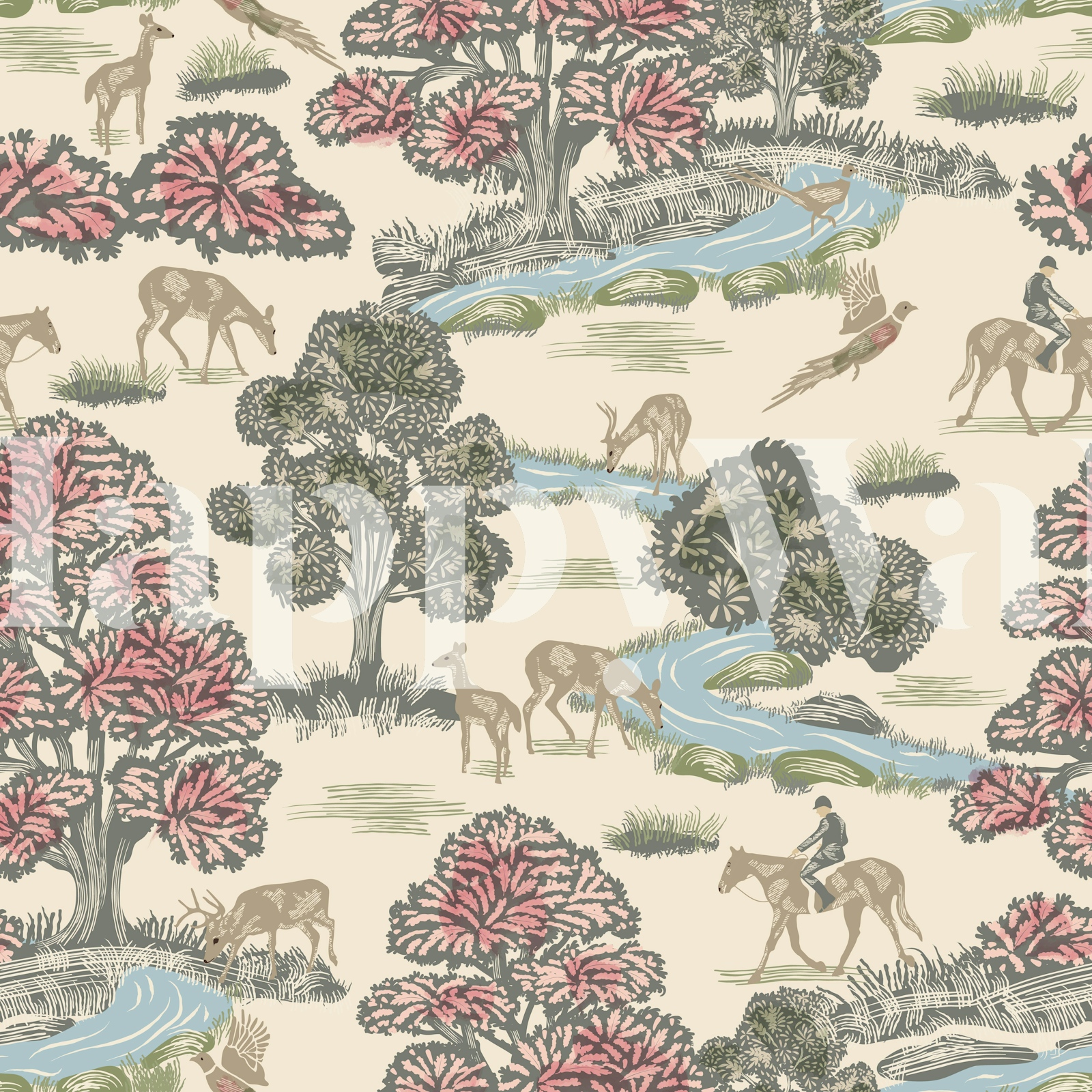 Nature Inspired Country Brook Wallpaper