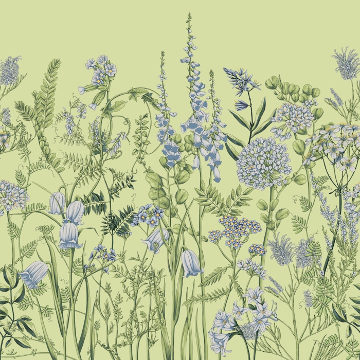 Light Floral Botanical Wallpaper