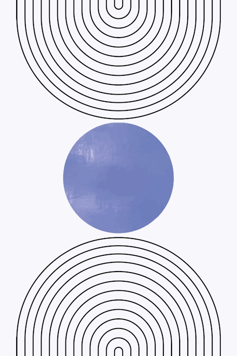 Blue Geometric Circles Wallpaper