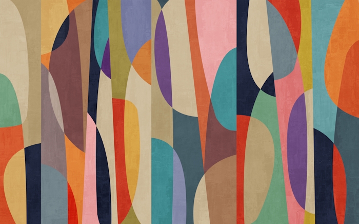 Multicolor Geometric Forms Wallpaper