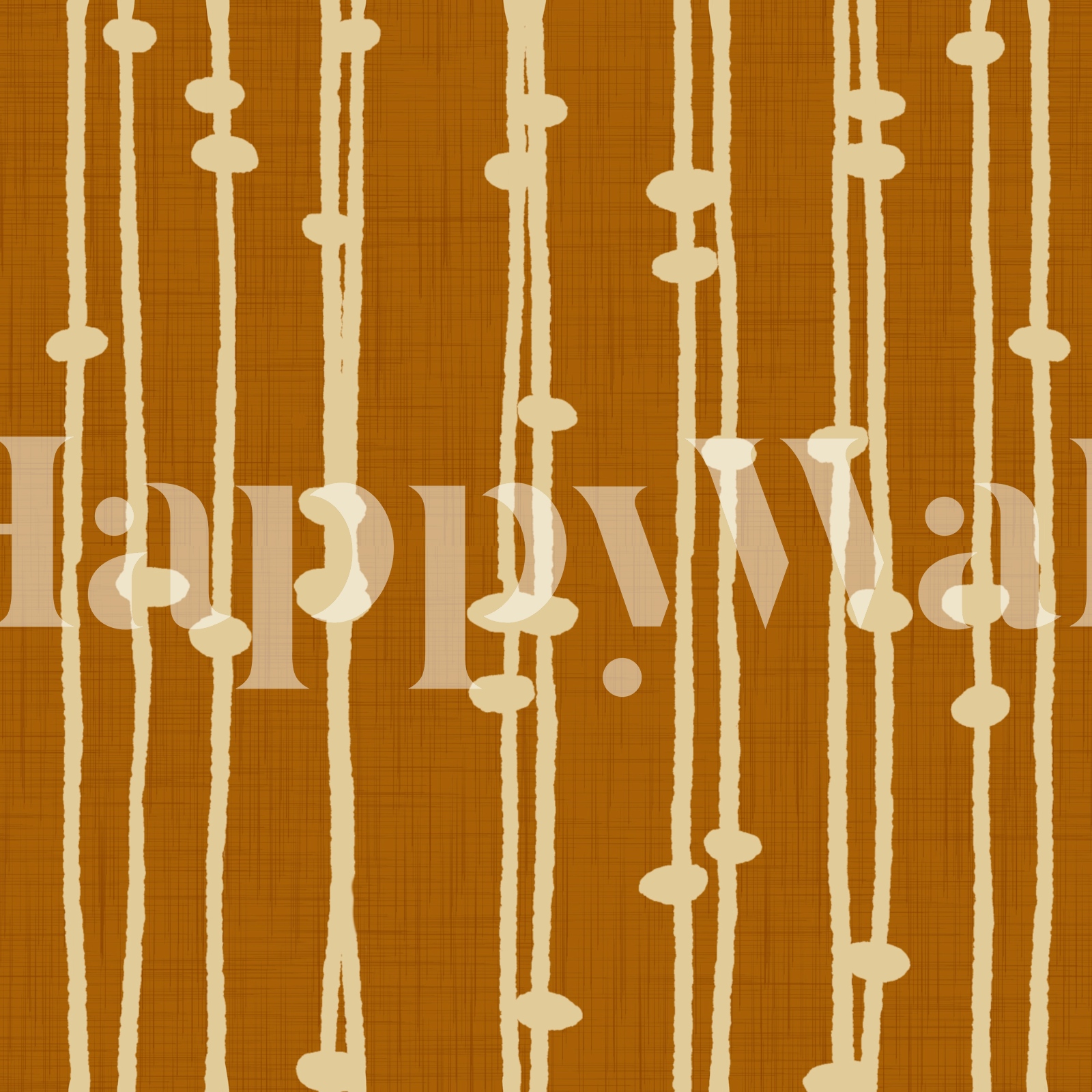 Boho Jewel Tone Stripes Retro Rust - Happywall