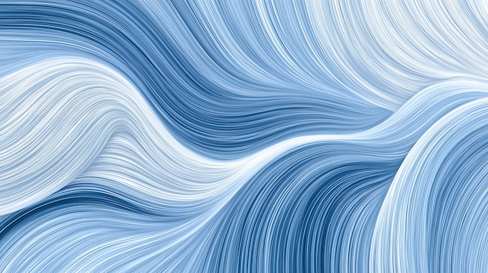 Blue Abstract Ocean Swirl Wallpaper