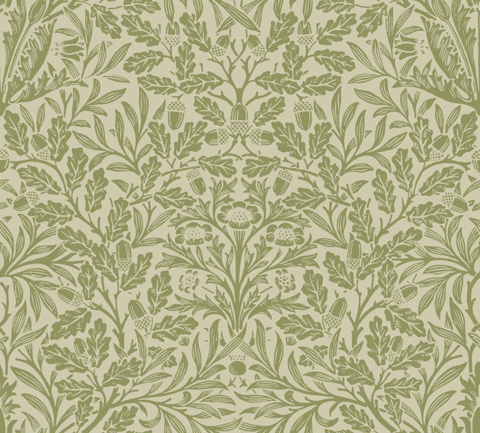 Acorn in Gills Green Wallpaper | happywall.com