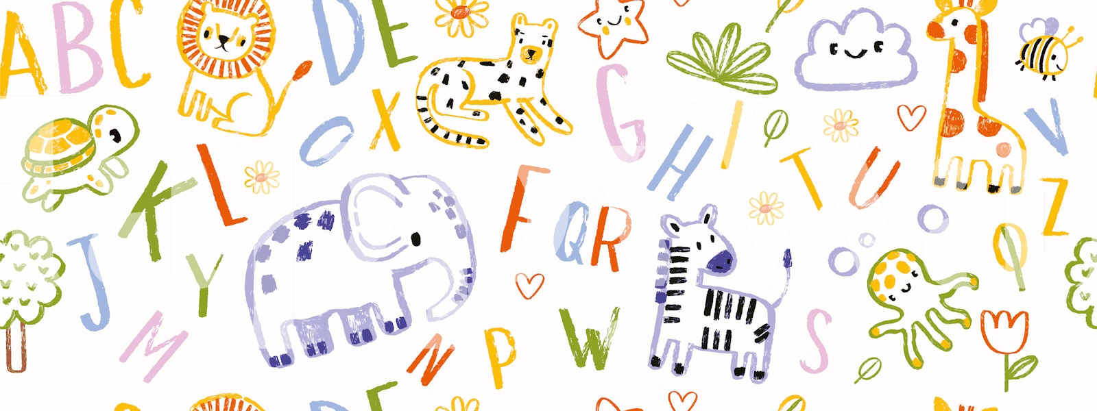 Fun Animal Alphabet Design - Happywall