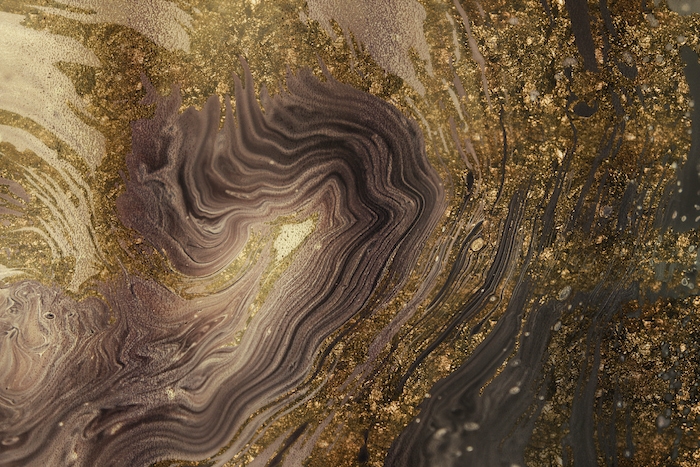 Golden Glamour Gemstone Wallpaper - Luxury Home Decor - Happywall