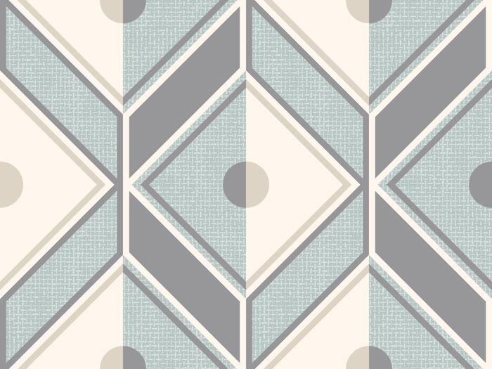 Retro Diamond muted grey - happywall.com