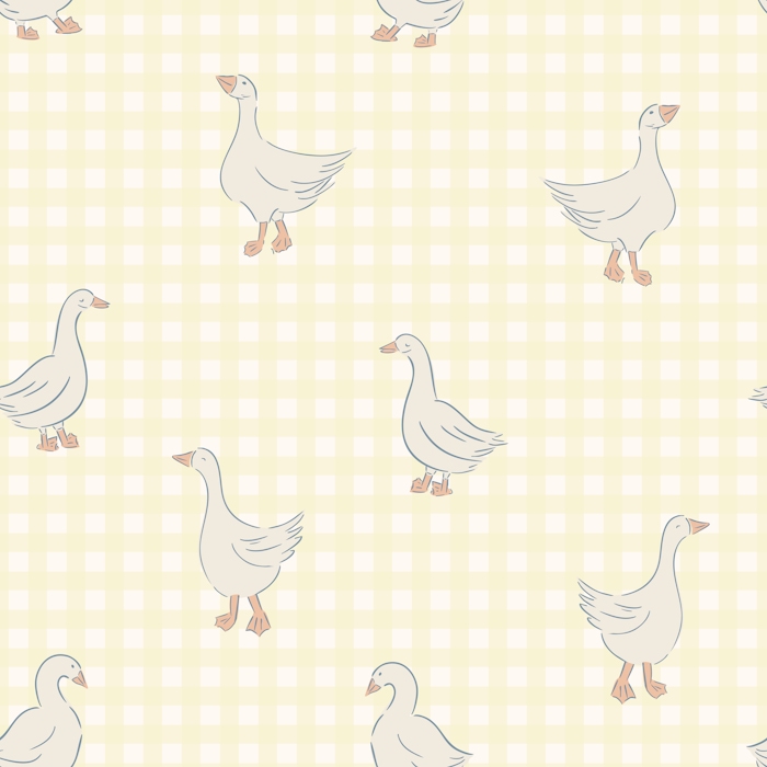 Pastel Yellow Goose Wallpaper - Happywall