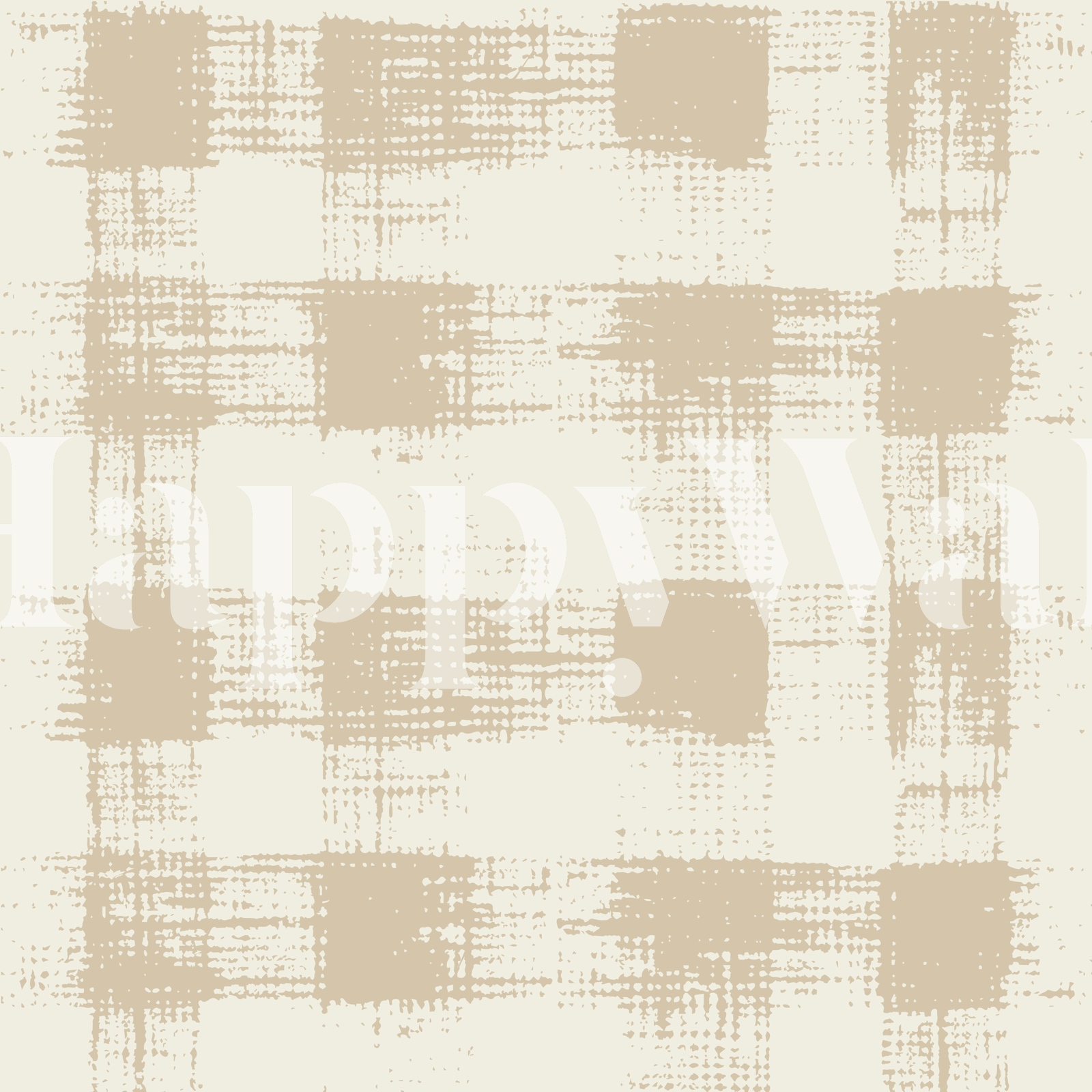 Vintage Beige Plaid Wallpaper - Happywall