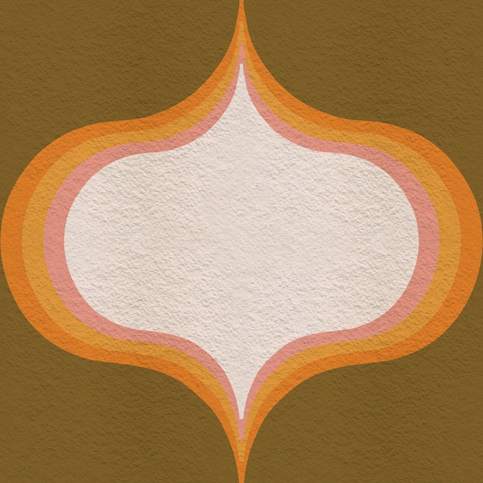 Retro Earth Tones Medallion Wallpaper