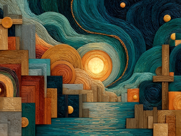 Earthy Tones Texture Fusion Wallpaper