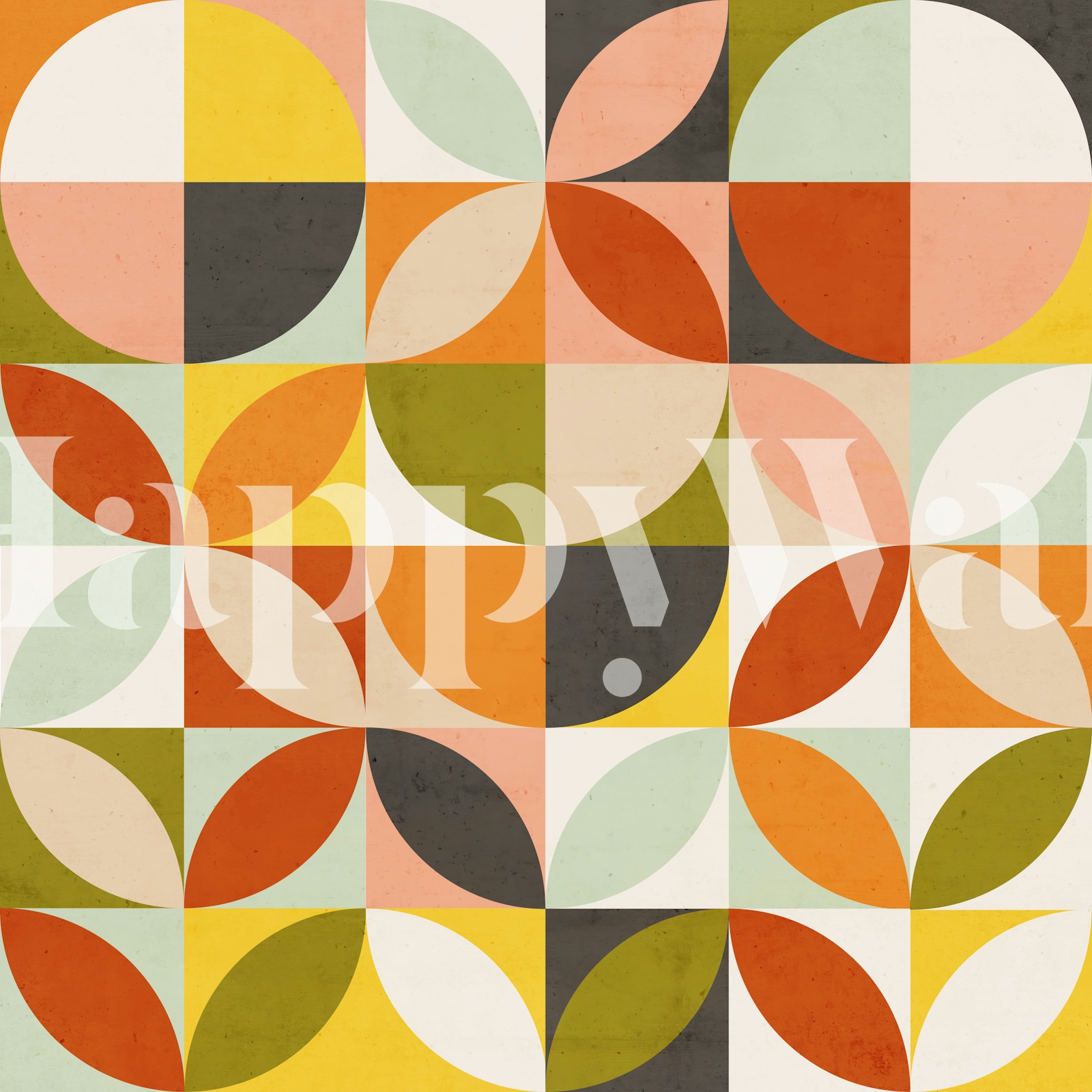 Colorful Mid-Century Vibes Wallpaper