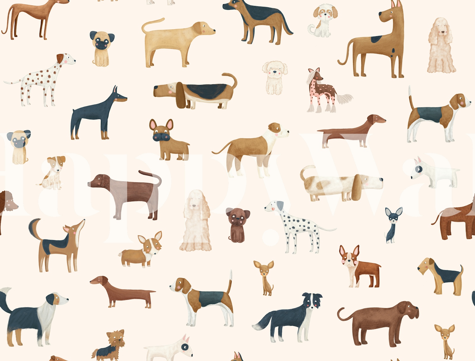 Adorable Dog Pattern Wallpaper for Animal Lovers