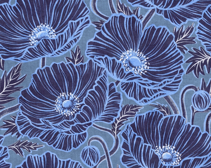 Indigo Blue Floral Wallpaper for Modern Rooms