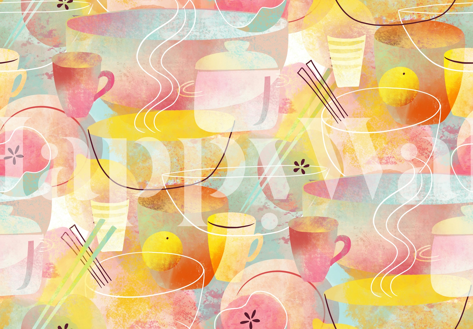 Pastel Relax Break Drink Wallpaper