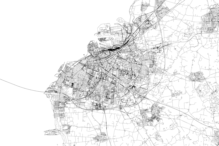 Malmo Map Papel pintado | Happywall.com
