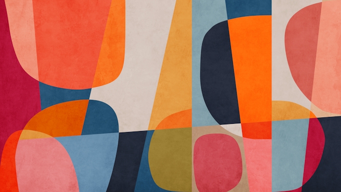 Colorful Geometric Fusion Wallpaper