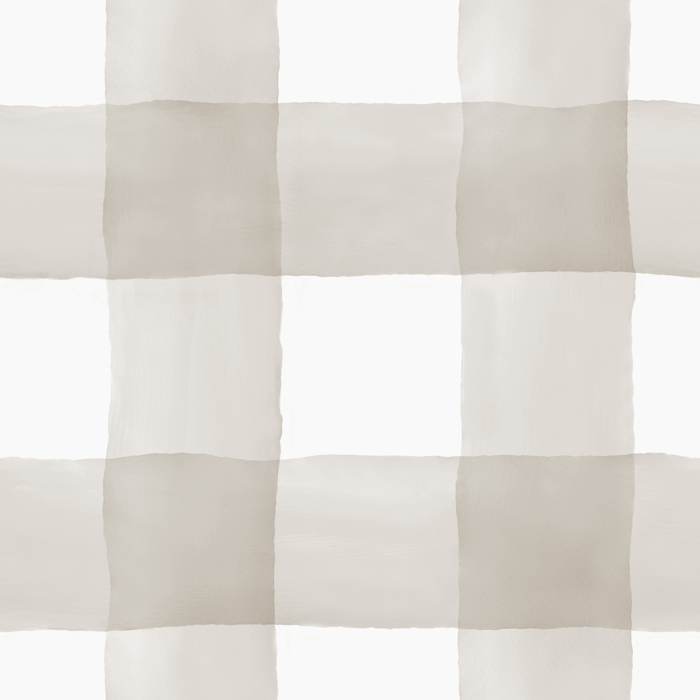Greige Gingham Peel and Stick Wallpaper