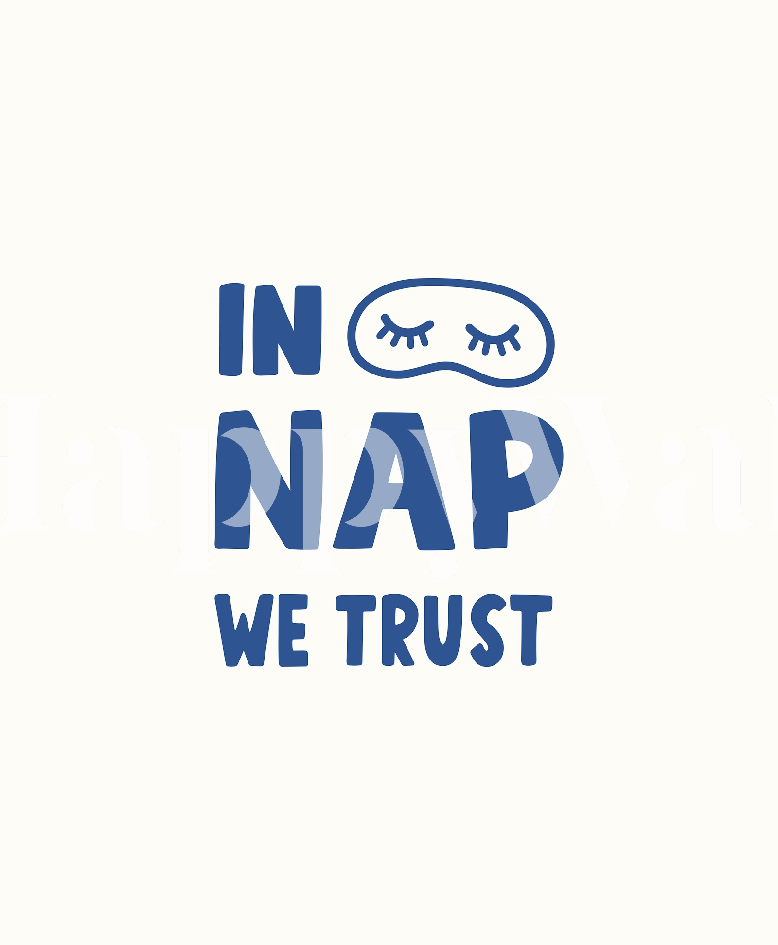 Dreamy Nap Zone Blue Beige Wallpaper