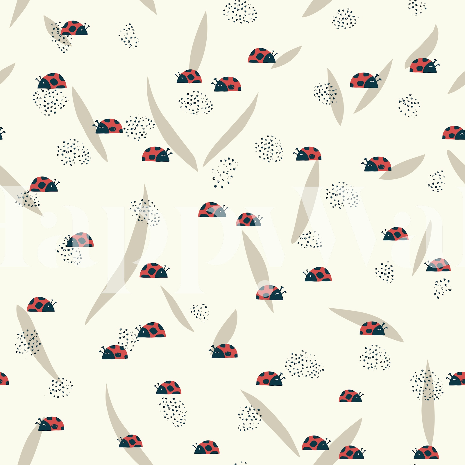 Cute Ladybug Wallpaper for Kids Rooms